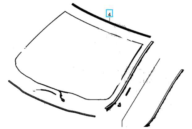 Молдинг ветрового стекла (Оригинал)