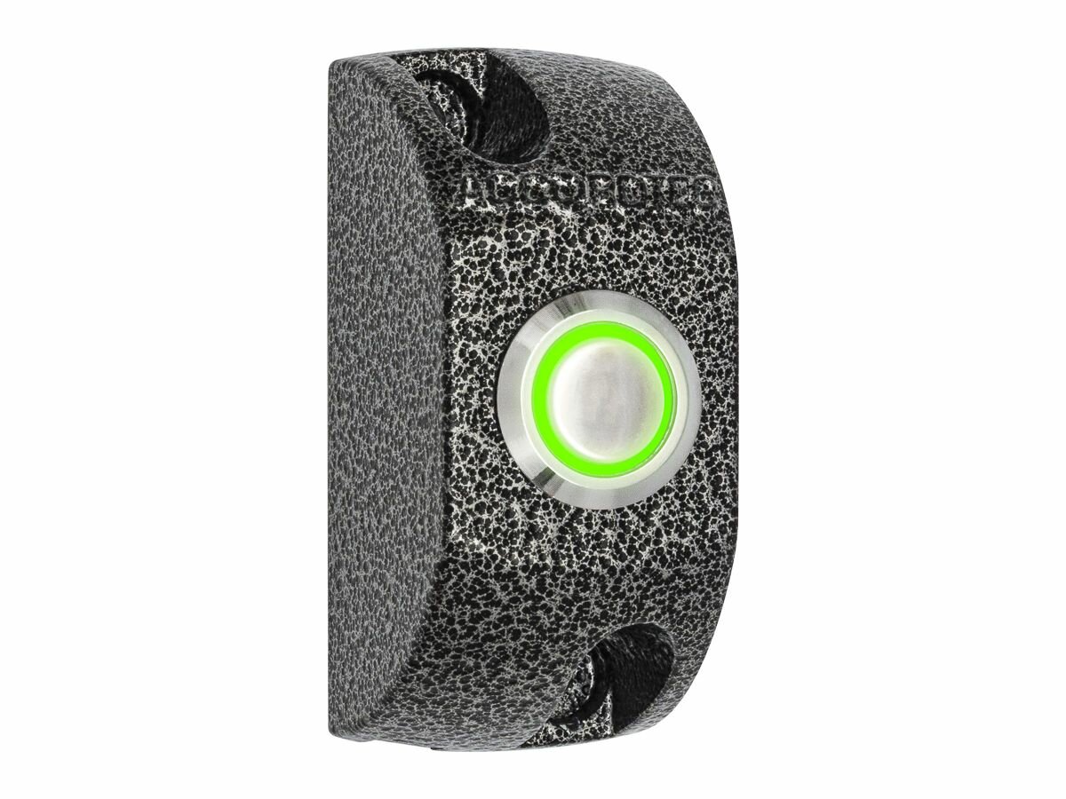 AT-HSB1 LED Gray (Серая) Кнопка накладная (С подсветкой 12В)(Н. О/Н. Р) 60*27,5*26,5мм (металл)