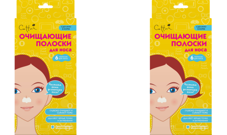 Cettua Полоски очищающие для носа, 6 шт - 2 упаковки