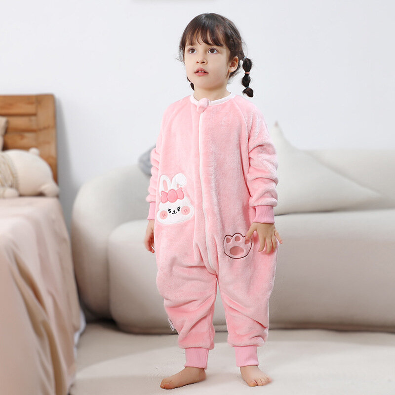 Спальный мешок MICHLEY Pink Rabbit, фланелевый, для детей, 110 см