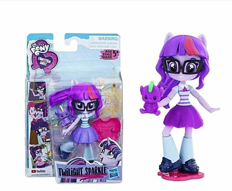 My little Pony Equestria Girls Twilight Sparkle Искорка с дракончиком Спайком 1