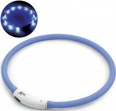 Triol ошейник светодиодный "Шнурок" 10*600 мм, силикон, Синий