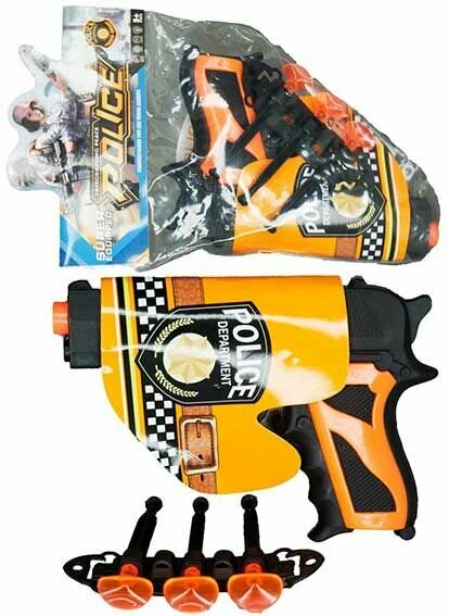 Игрушка с пистолетом Игруны "Набор Полицейского", пластик, пули на присосках (BP1158)