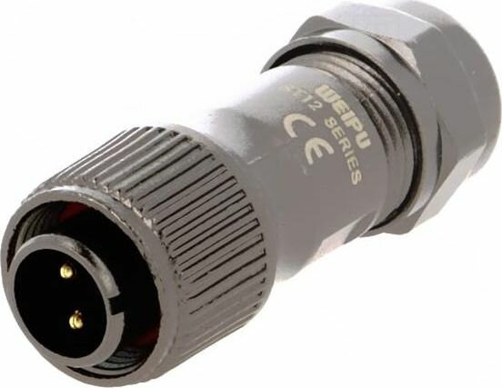 Вилка WEIPU ST1210/P2 Вилка Разъем круглый ST12 "папа" PIN 2 13А IP67 250В 2мм2 1шт
