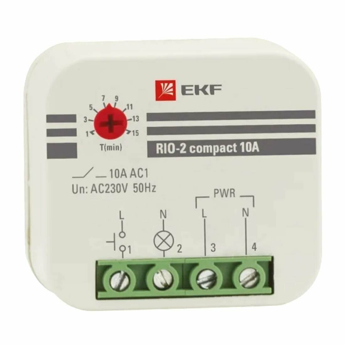 Импульсное реле EKF PROxima RIO-2 compact 10А серый rio-2k-10