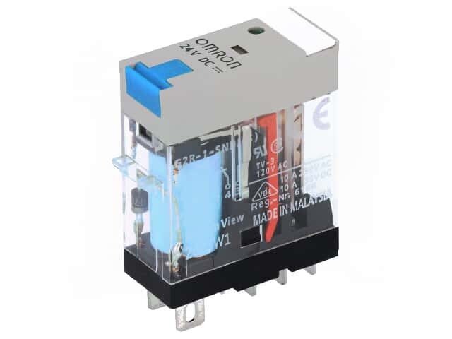 Реле электромагнитное OMRON G2R-1-SNDI-24DC, SPDT, Uобмотки 24ВDC, 10A-250ВAC, 2500ВА