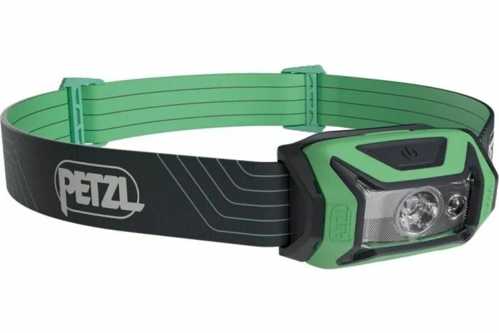 Фонарь налобный светодиодный Petzl TIKKA - Зеленый 350 lum, без встроенного аккумулятора, в комплекте батарейки AAA-3 шт