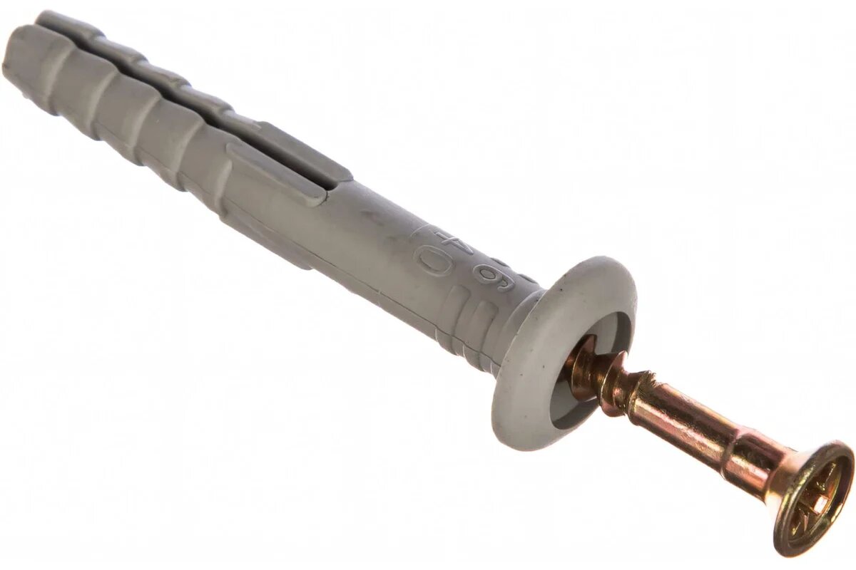 Tech-Krep 125574 Дюбель-гвоздь гриб 6x40 мм из полипропилена, 300 шт в упаковке