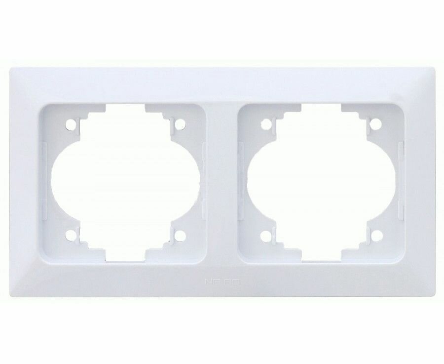 NE-AD ARAS рамка СУ 2 мест. белый (горизонт.) 93-10-16
