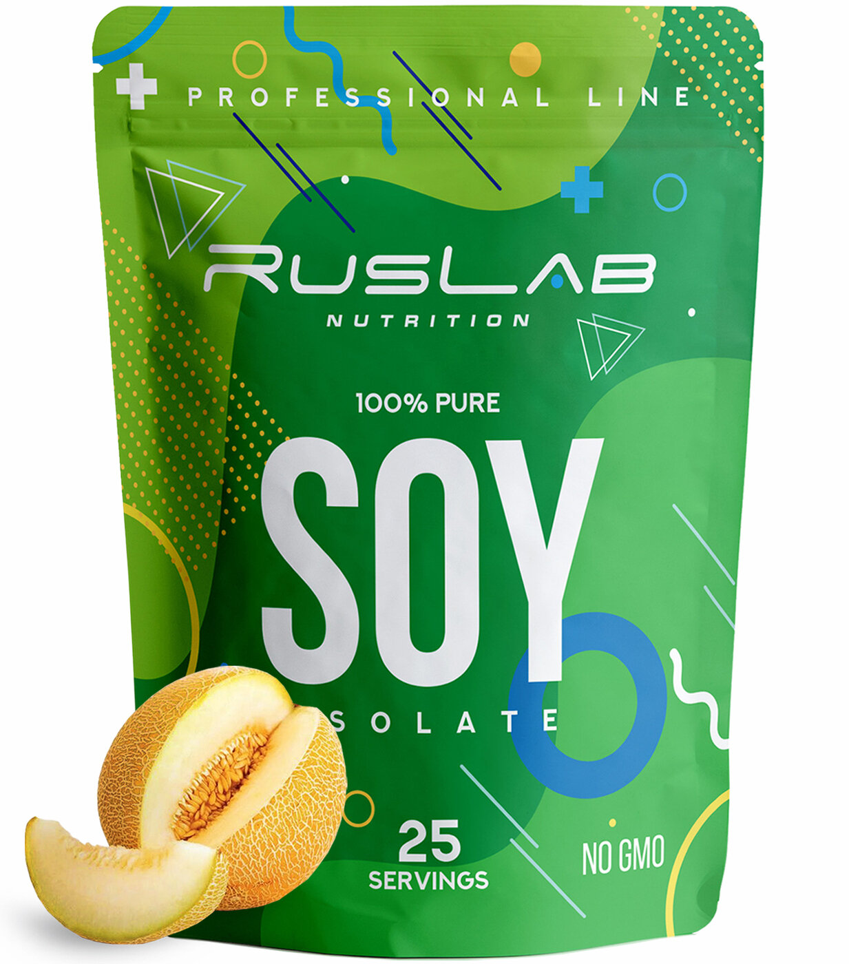 Соевый изолят SOY ISOLATE для вегетарианцев и веганов (800 гр), спелая дыня