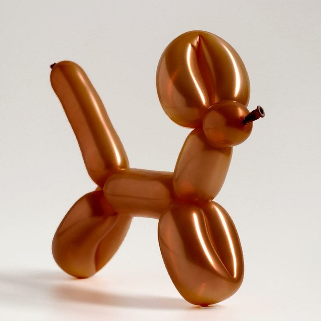 Шар для твистинга латексный 150", макарун, набор 10 шт, цвет коричневый