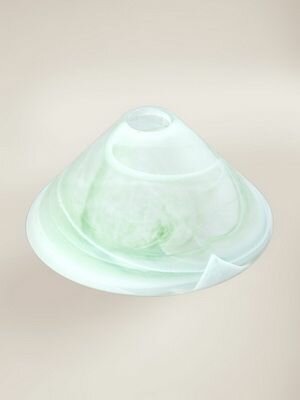 Плафон Vitaluce VL0566P, CONO D18 alabastro verde, параметры 9x18x18см; D отв. - 3см %распродажа!%