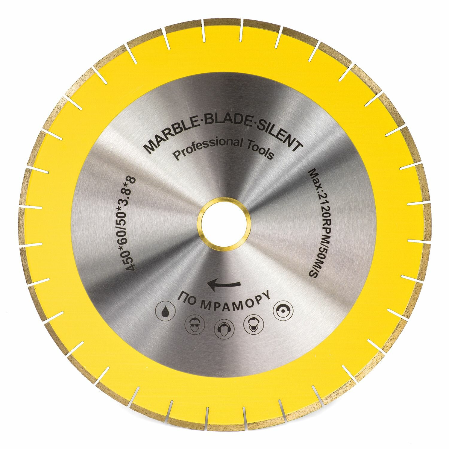 ERKA-PRO Отрезной диск по мрамору D450*60/50*3,8мм, H8 бесшумный