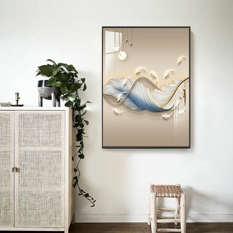 Декоративная картина для электрощита 30x40 см с гидравлической петлей и алюминиевой рамой (Золото/Черный) - Скрывает электрощит 20x30 4 см, без сверления, водонепроницаемая, для гостиной