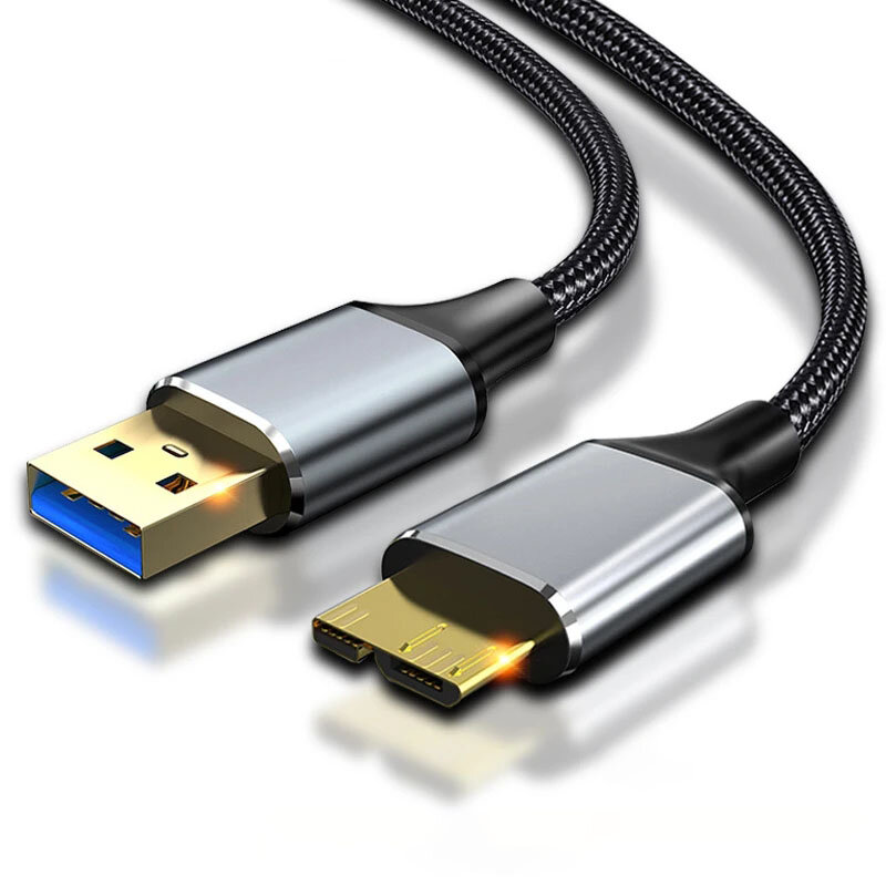 5 Гбит/с USB3.0 к Micro B кабель для быстрой зарядки Жесткий диск MicroB USB 3.0 для Samsung Note 3 S5 Жесткий диск SSD HDD Sata