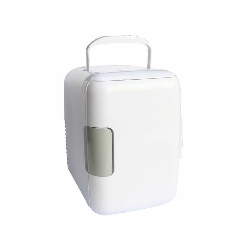 Мини холодильник 4L красный, автомобильный 12V, для дома и авто, белый