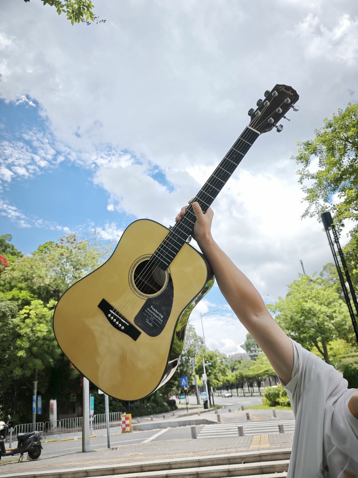 Акустическая гитара Fender140, дерево ель Сделано из, народная гитара (без звукоснимателя) 41"
