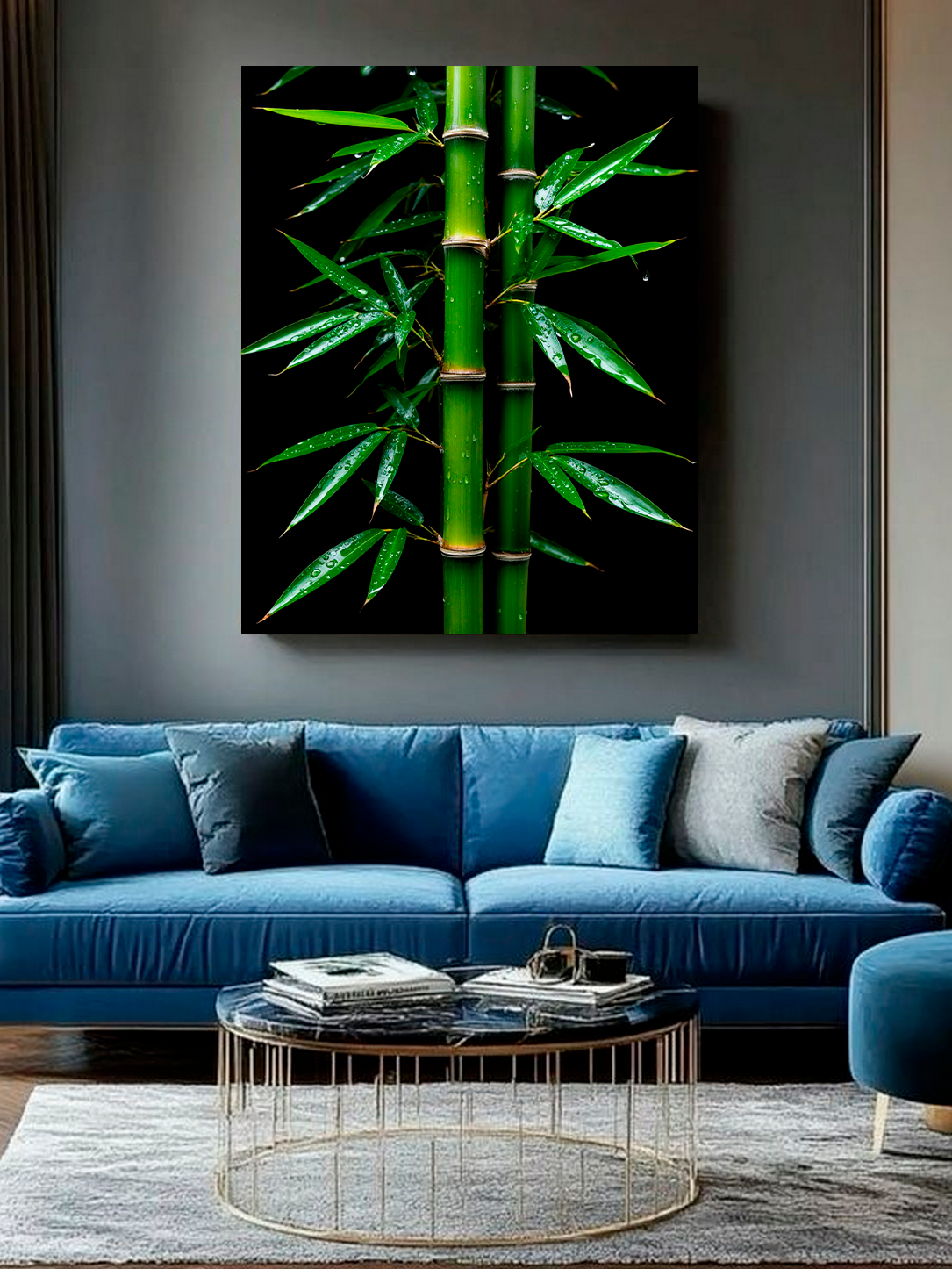 Картина на стену для интерьера "Бамбук" 40х50 см, холст на подрамнике, InterToys