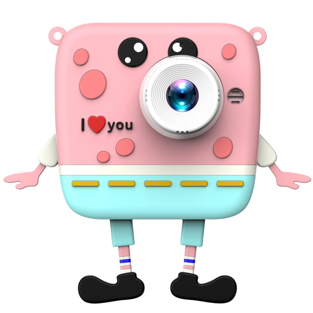 1080P Дигитальный Камера 20MP Детская Камера Двойные Объективы 4X Цифровой Зум 2.0 дюйма IPS Экран Розовый Желтый Для Мальчиков Девушек Фото Видео Игры 5 Видов Игр 3.7V 400mAh 64G TF Карта