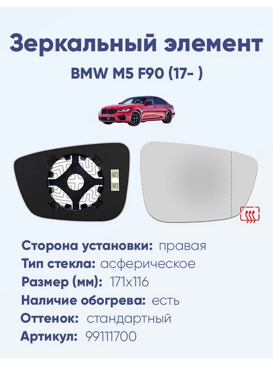 Зеркало BMW M5 F90 (17- ) 99111700