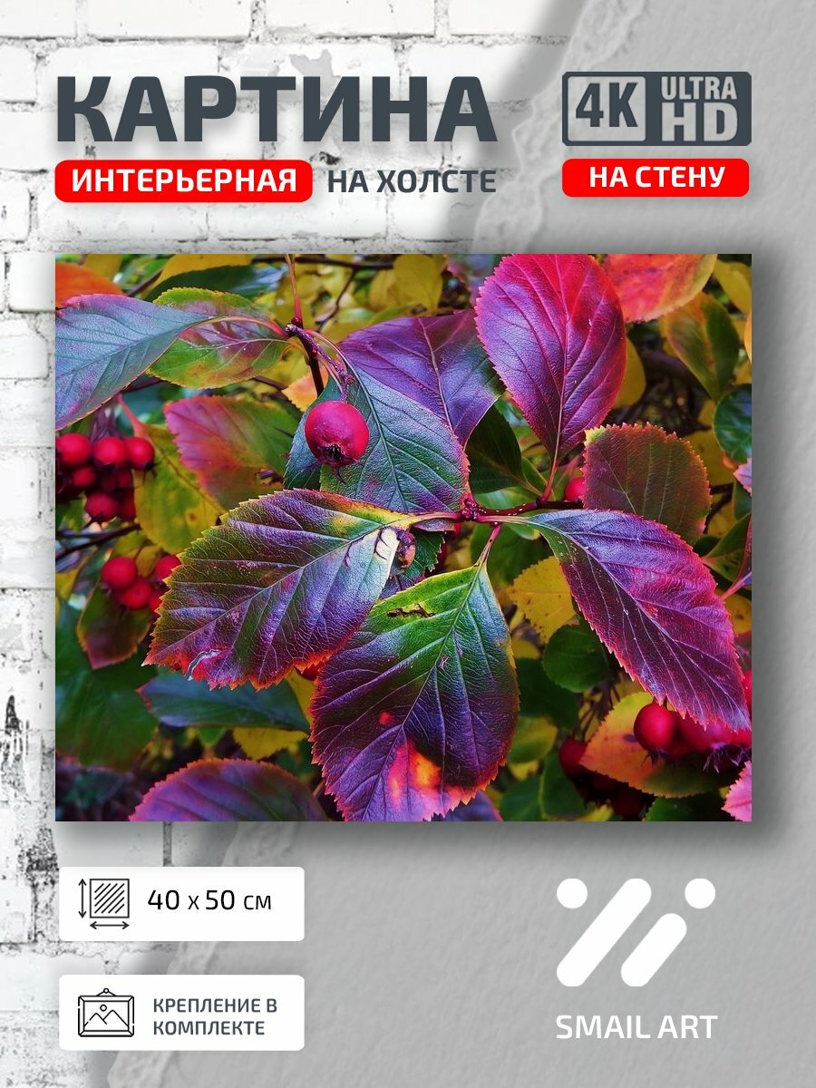 Картина на холсте интерьерная 40 на 50 на стену Фиолетовый Landscape для офиса пейзаж декор