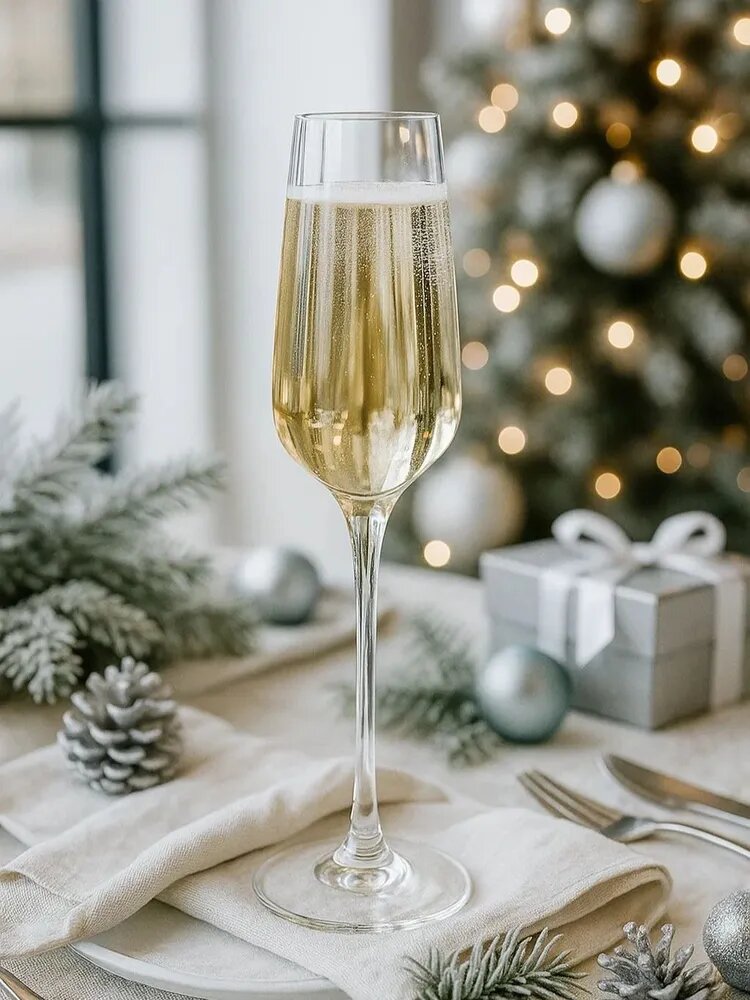 Бокалы для шампанского, подарочный набор Chef&Sommelier "Sublym" 2 шт, 210 мл. Хрустальное стекло. Франция