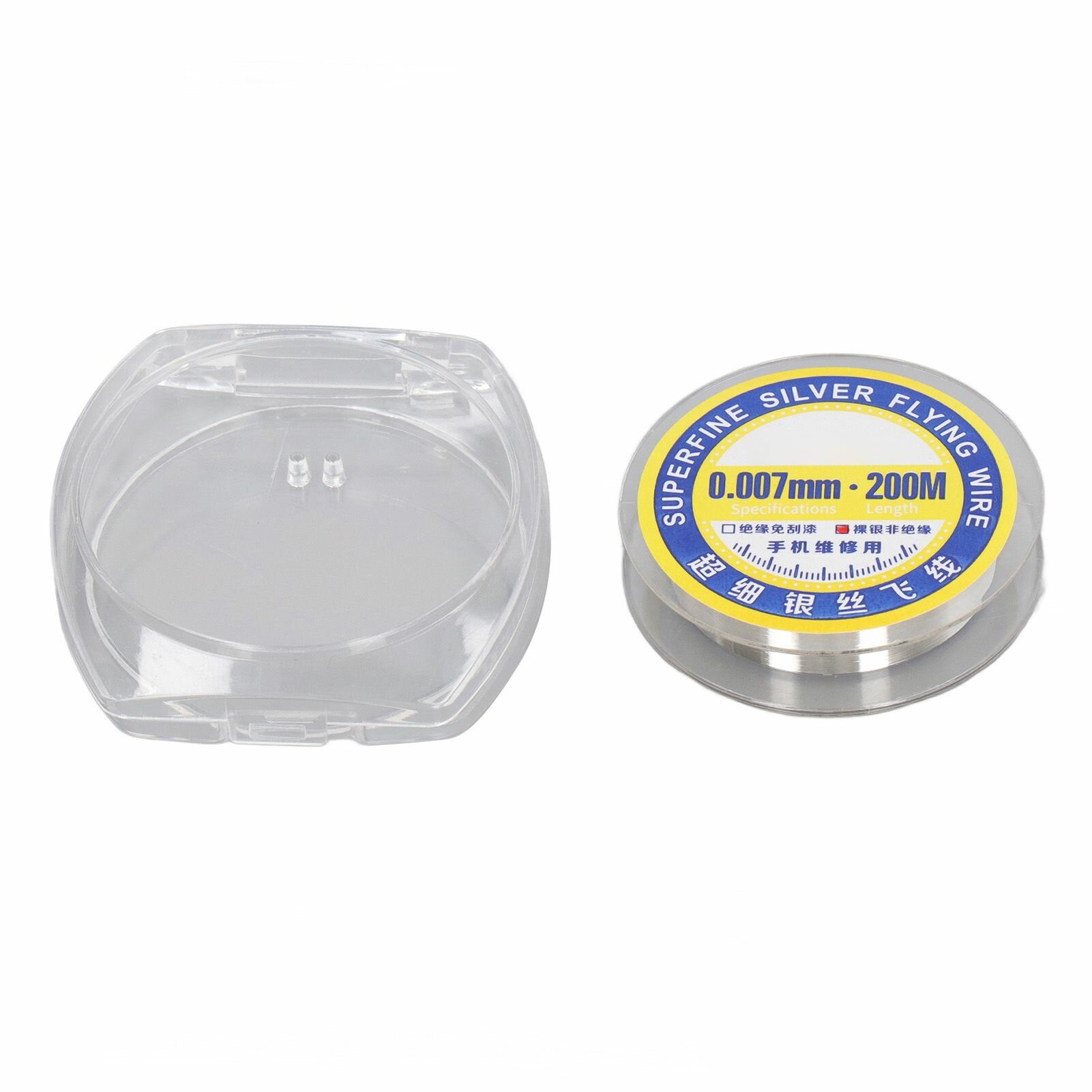 Тонкий серебряный соединительный провод 0,007 мм, эластичный ультратонкий провод для электронного обслуживания телефона, 200 м