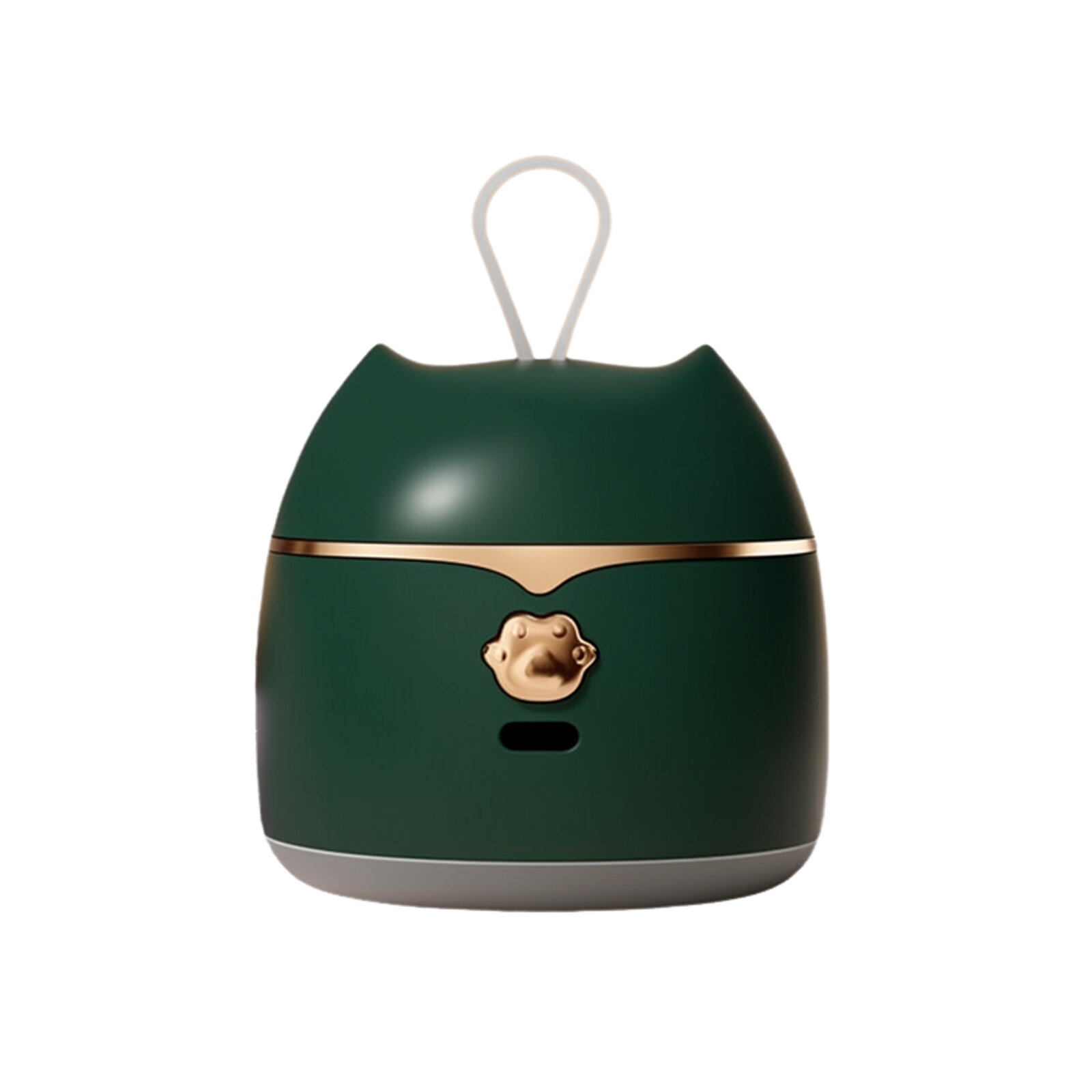 Портативный заряжаемый триммер для шерстяных комочков в форме кошачьей лапки зеленый