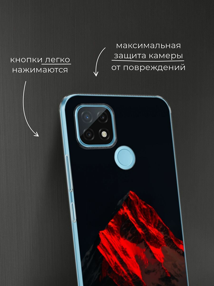 Силиконовый чехол на Realme C21 / Реалми С21 с принтом Красная гора — фото 1