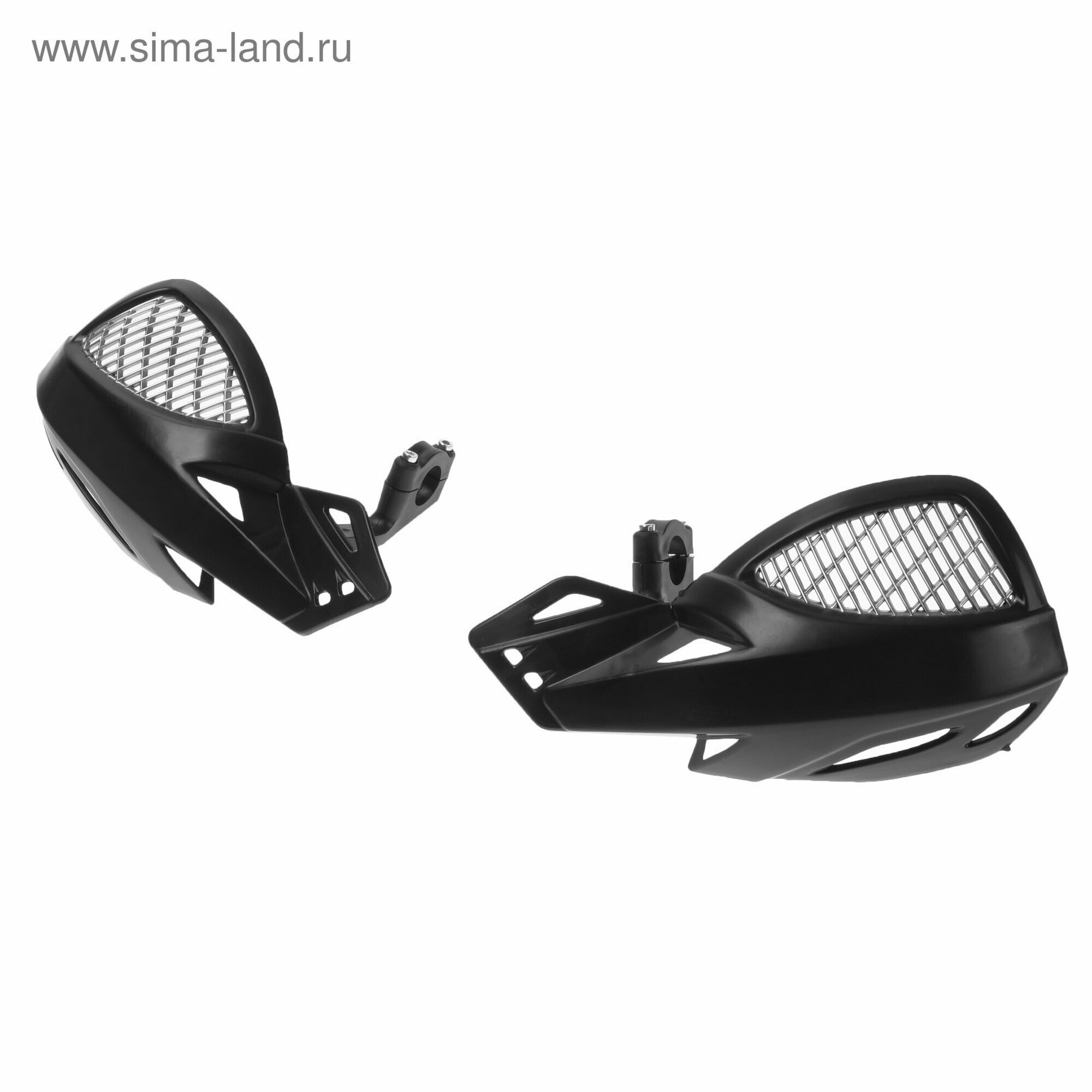 Защита рук Сима-ленд на руль мотоцикла, пластик, чёрный, набор 2 шт.