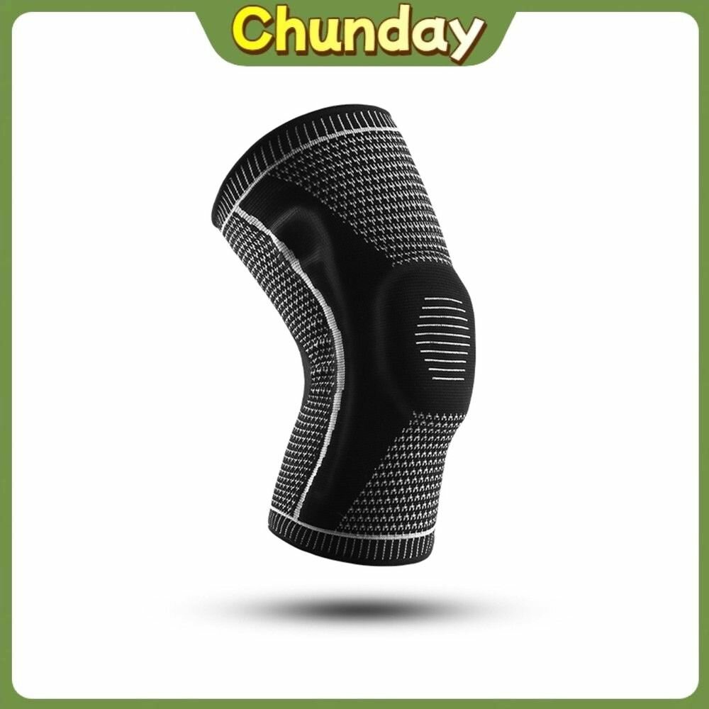 1шт наколенник с боковыми стабилизаторами, силиконовая накладка, для пауэрлифтинга, бега