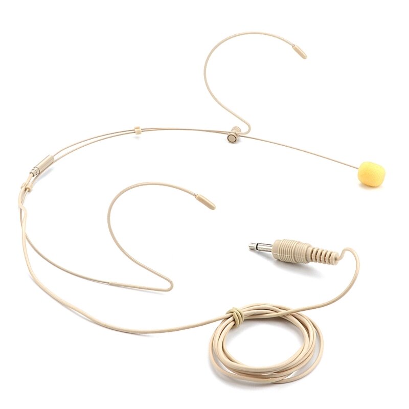 Головной Микрофон Гарнитуры с Прямым Штекером 3,5 мм, Головной Наушник Над Ухом, Подвесной Микрофон для Беспроводного Бодипака