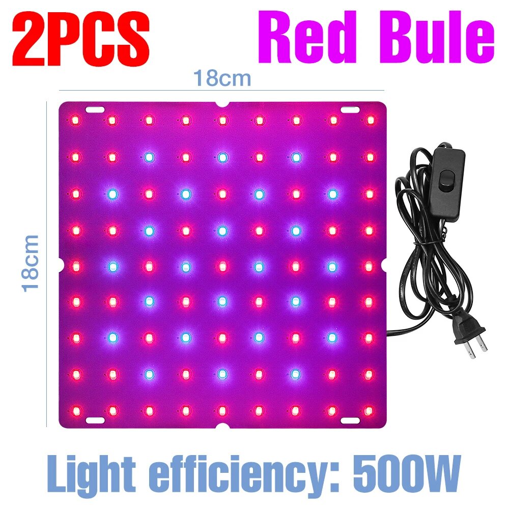 Фитолампа Red Bule 500W 2PCS, US Plug, Красный