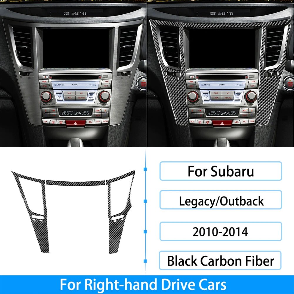 Для Subaru Legacy Outback 2010 2011 2012 2013 2014 углеродное волокно переключение передач воздуховыпускная панель комплект автомобильных аксессуаров для интерьера стикер Black