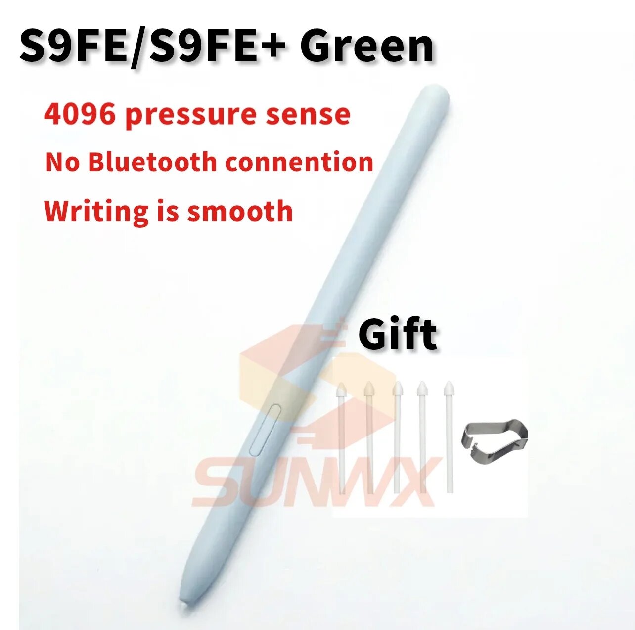 Стилус S9FE Green, 4096 pressure sense