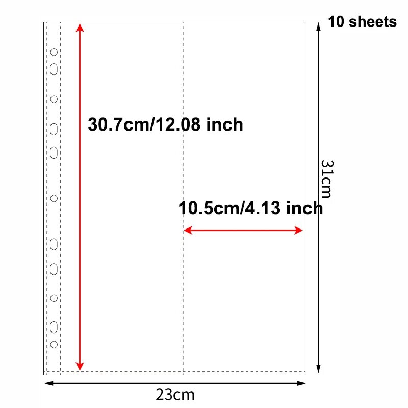 Прозрачный альбом для фотокарт 10 листов A4 V2 Pockets