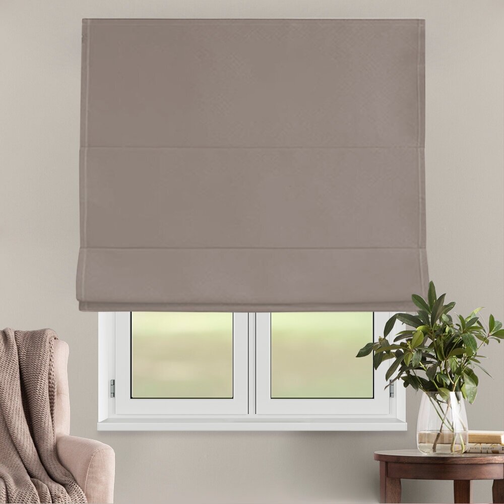 Римская штора OLEXDECO "Каир" Blackout Бежевый 60х170 см, с кордовым карнизом