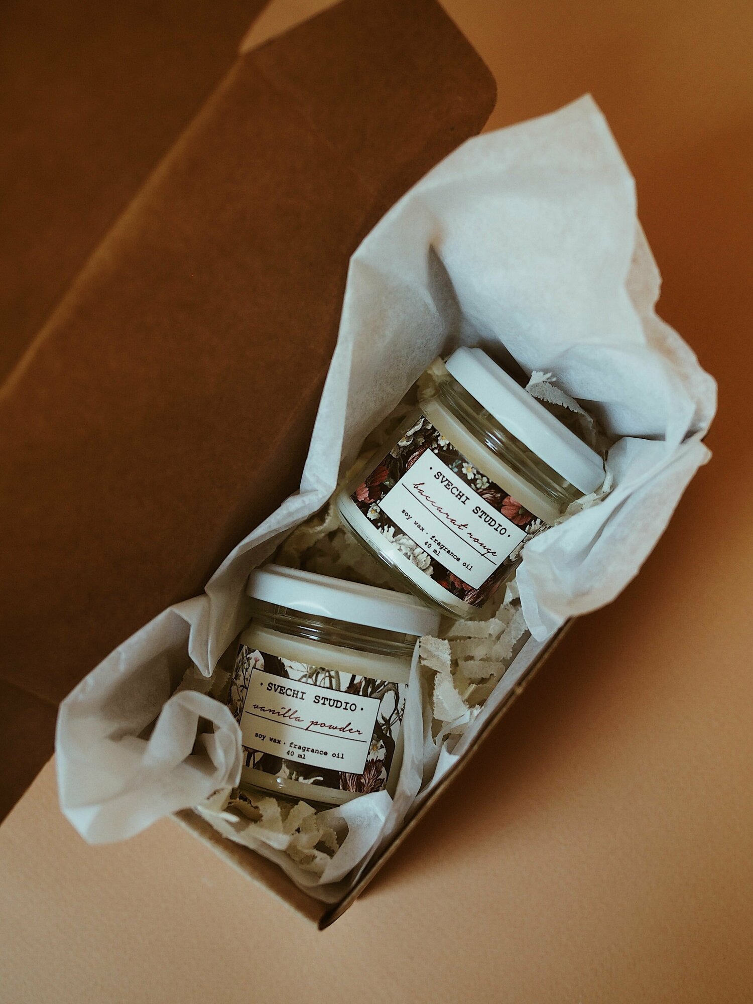 Подарочный набор, 2 ароматные свечи 40мл