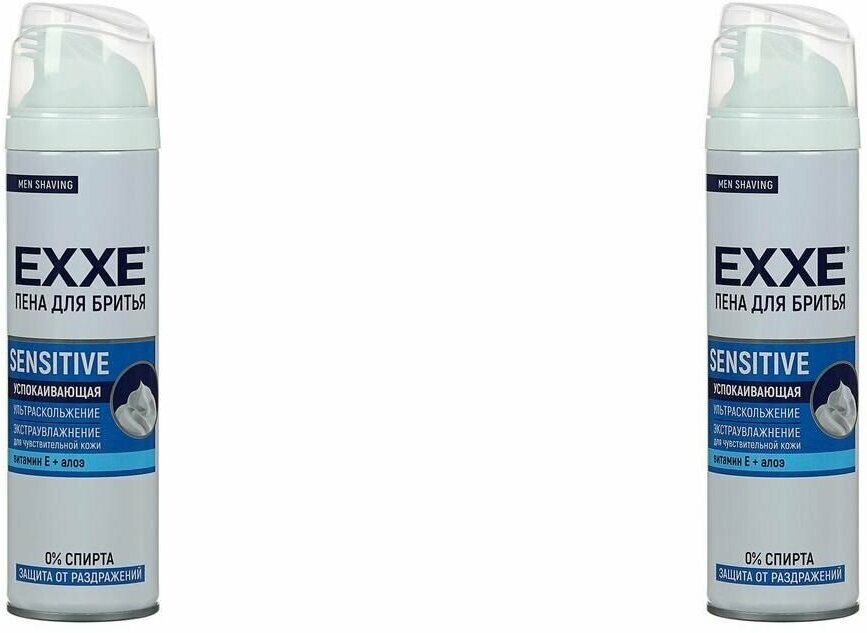 EXXE Пена для бритья Sensitive успокаивающая для чувствительной кожи 200 мл 2 шт/