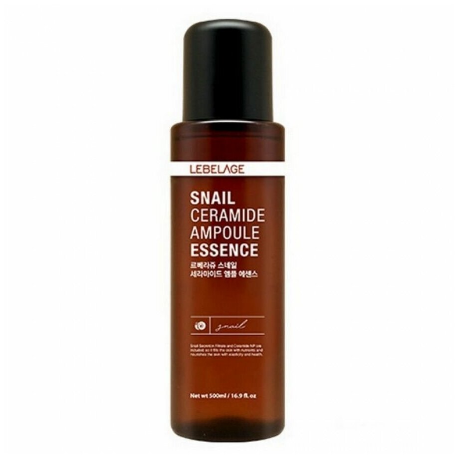 Lebelage Эссенция для лица с керамидами и муцином улитки / Snail Ceramide Ampoule Essence, 500 мл