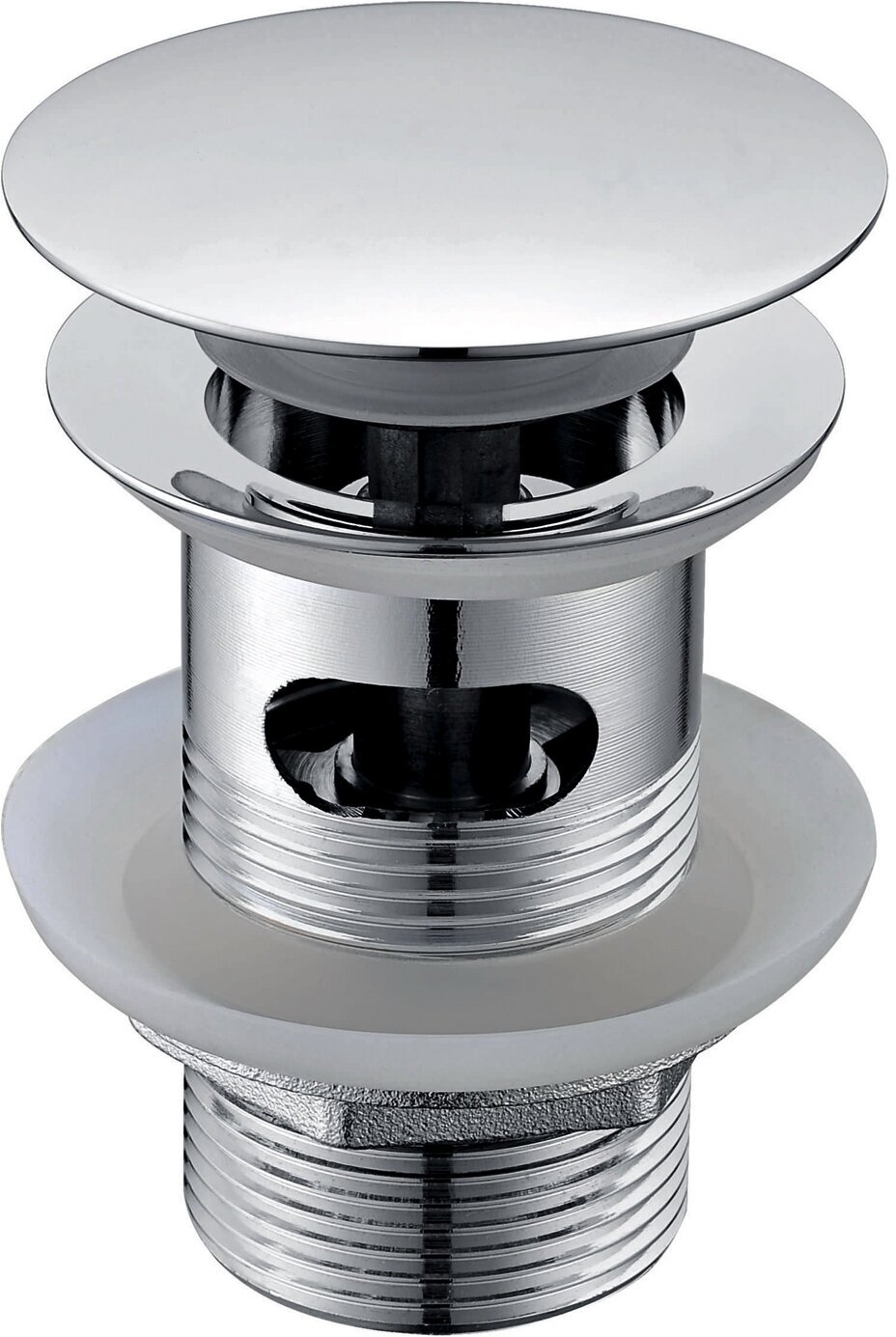 Донный клапан для раковины с переливом WasserKRAFT A024 латунь, хром