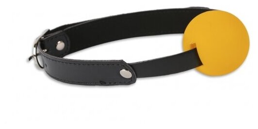 Кляп, черный с желтым шариком