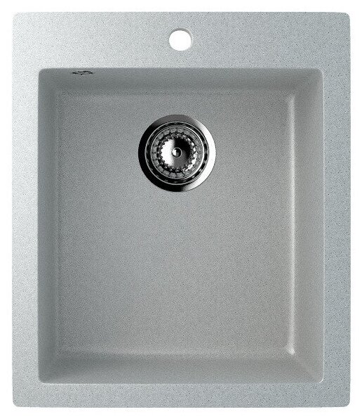 Каменная мойка для кухни врезная SURAGRAN S-14, 485х410, квадрат, цвет серый/Раковина для кухни