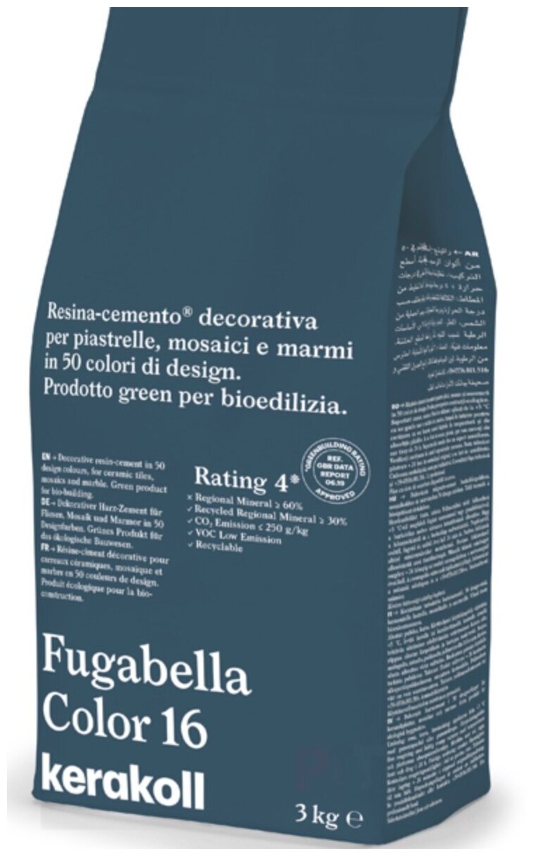 Kerakoll Fugabella Color 16 затирка для швов полимерцементная (50 оттенков) 3 кг.