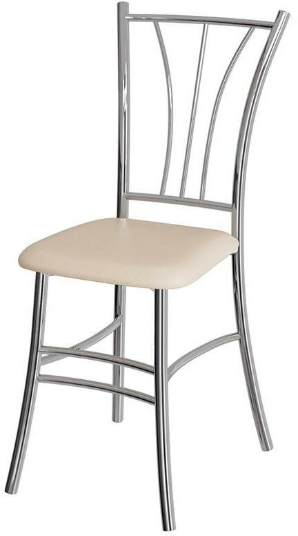 Стулья кухонные Трилогия, Каркас Хром / Экокожа Ваниль, комплект 4 шт