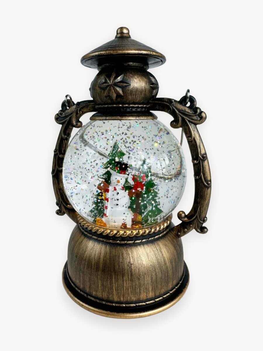 Новогодний шар со снегом, подсветкой и музыкой