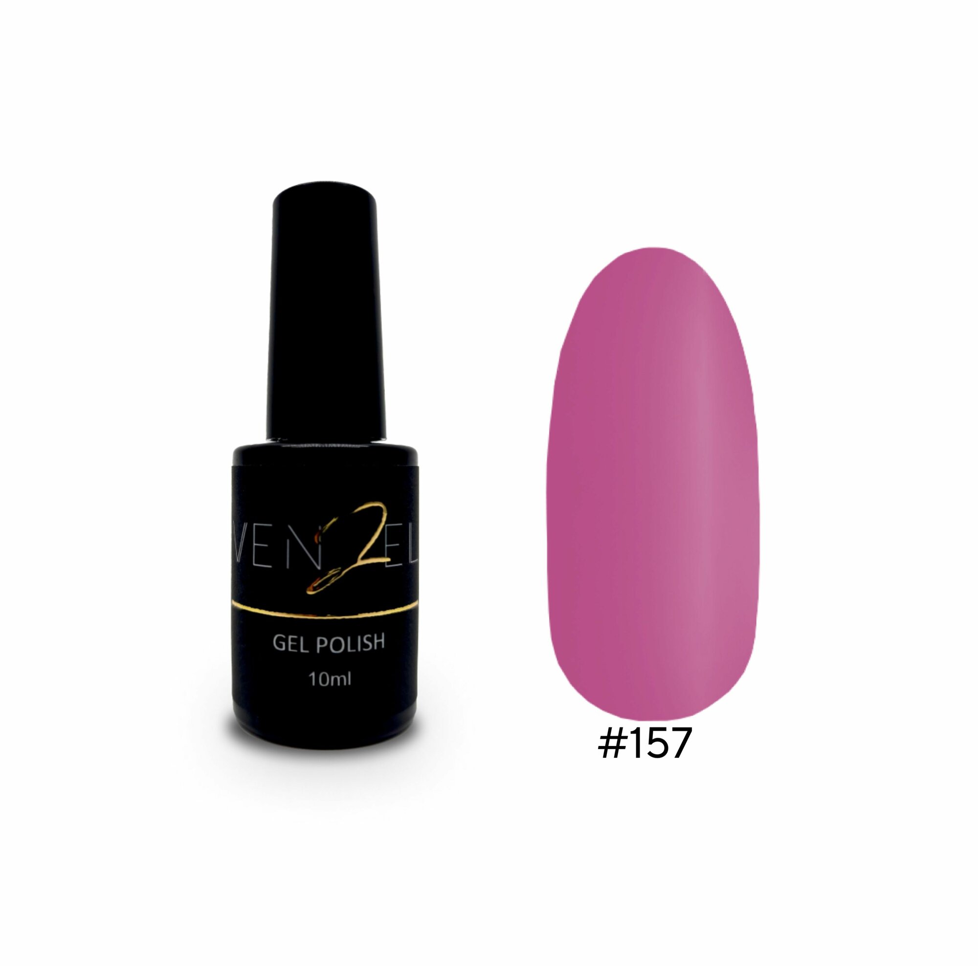 Venzel-157 пудрово-розовый гель-лак для ногтей плотный 10ml