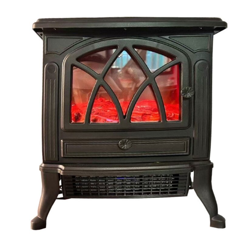 Электрические Камины с 3D Эффектом пламени Обогреватели Настольные Обдувающие Теплом Вентиляторы для Дома Офисов или Семейных Помещений Долговечные