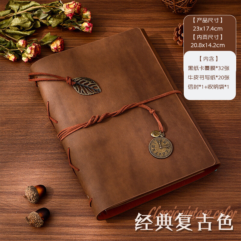 Винтажный фотоальбом для пары, книга воспоминаний о путешествиях, блокнот, съемная книга для хранения с отрывными листами, высококачественная, с возможностью персонализации.