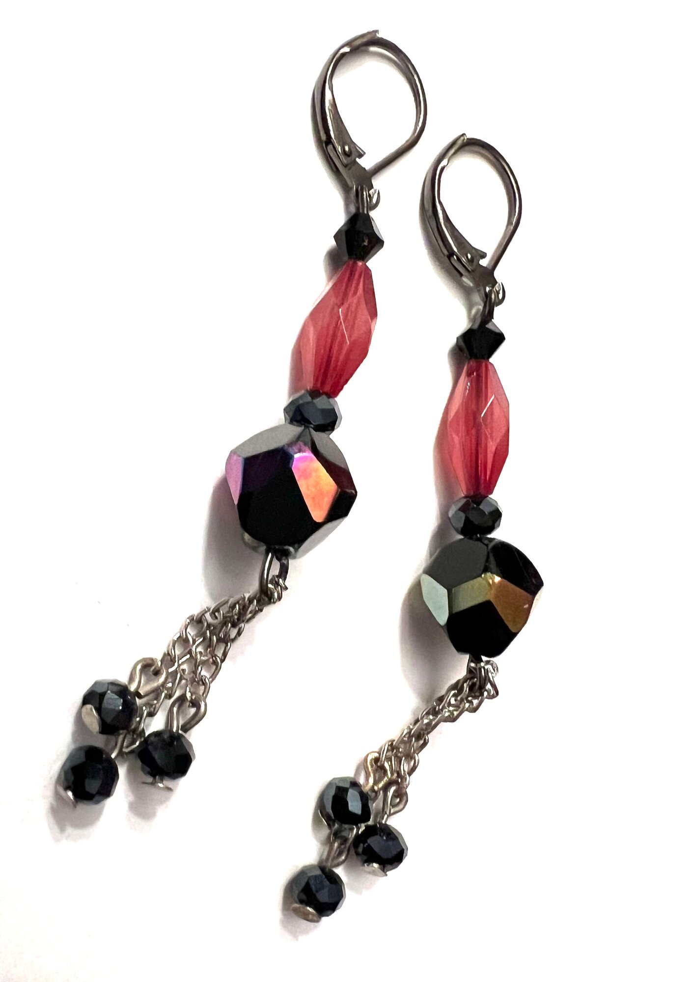 Серьги двусторонние, с подвесками